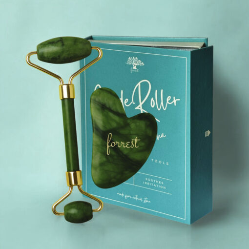 Forrest Jade roller and Gua Sha set ฟอร์เรสท์ ลูกกลิ้งหยก กัวซา เชท ...